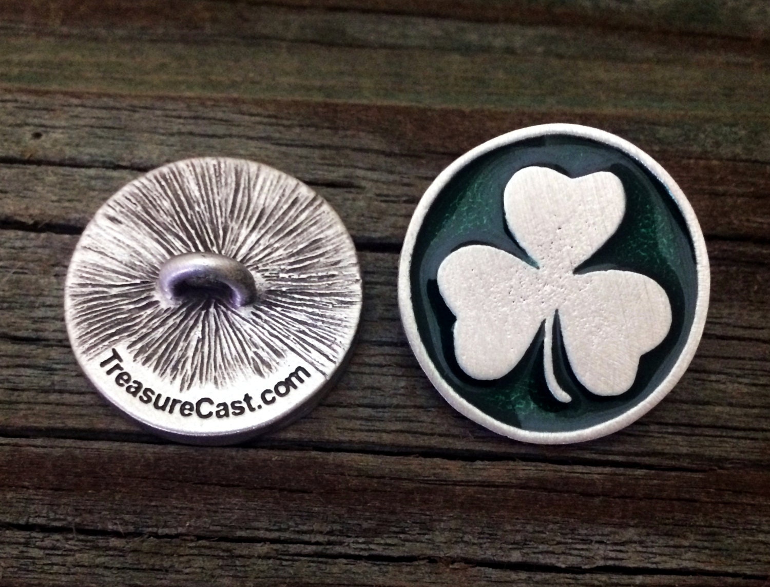 Shamrock Pewter Buttons | Celtic Buttons | Irish Button | Clover Button ...