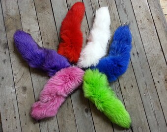 Purple fox tail | Etsy