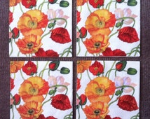 Unique poppy napkins related items | Etsy