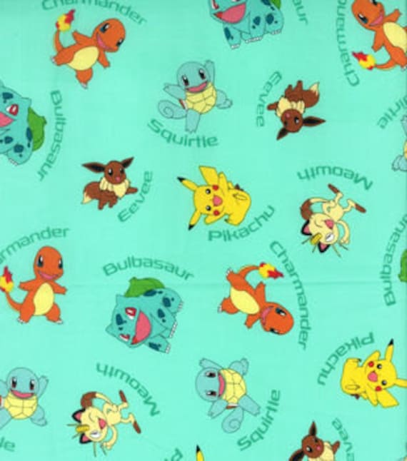 Pokemon Fabric Fabric by the Yard Pokemon Pocket monsters