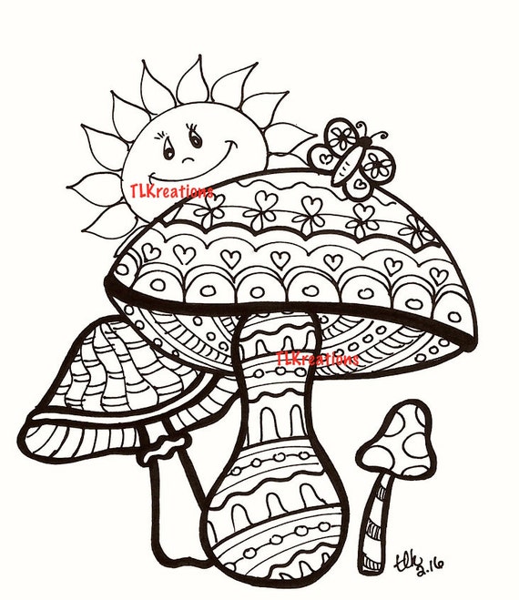 Mushroom Zentangle