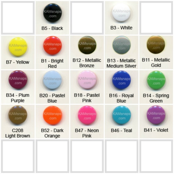 KAM Plastic Resins SNAPS 100 Snap Sets Size 20 Choose