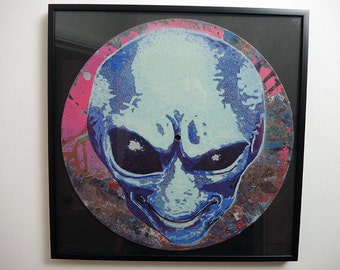 Items similar to Alien Stencil Art Print on Etsy