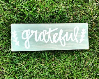 Grateful sign | Etsy