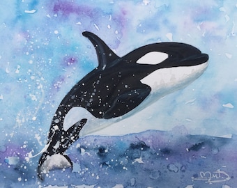 Orca painting | Etsy