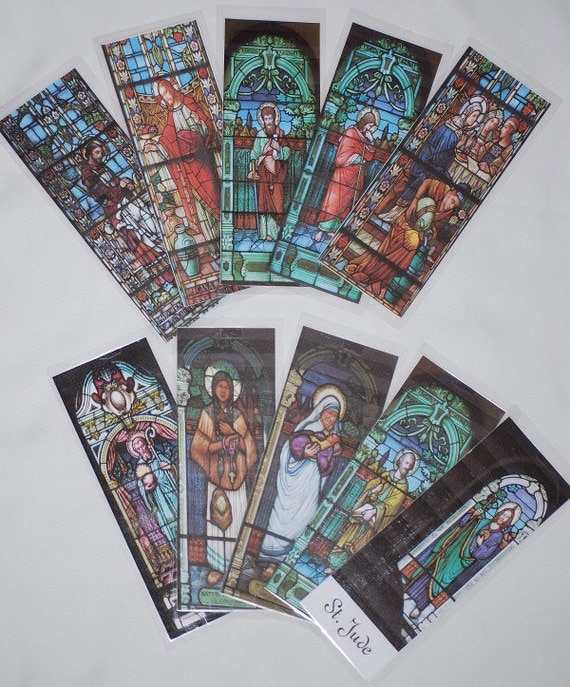 Items similar to Stain Glass Window Bookmarks on Etsy