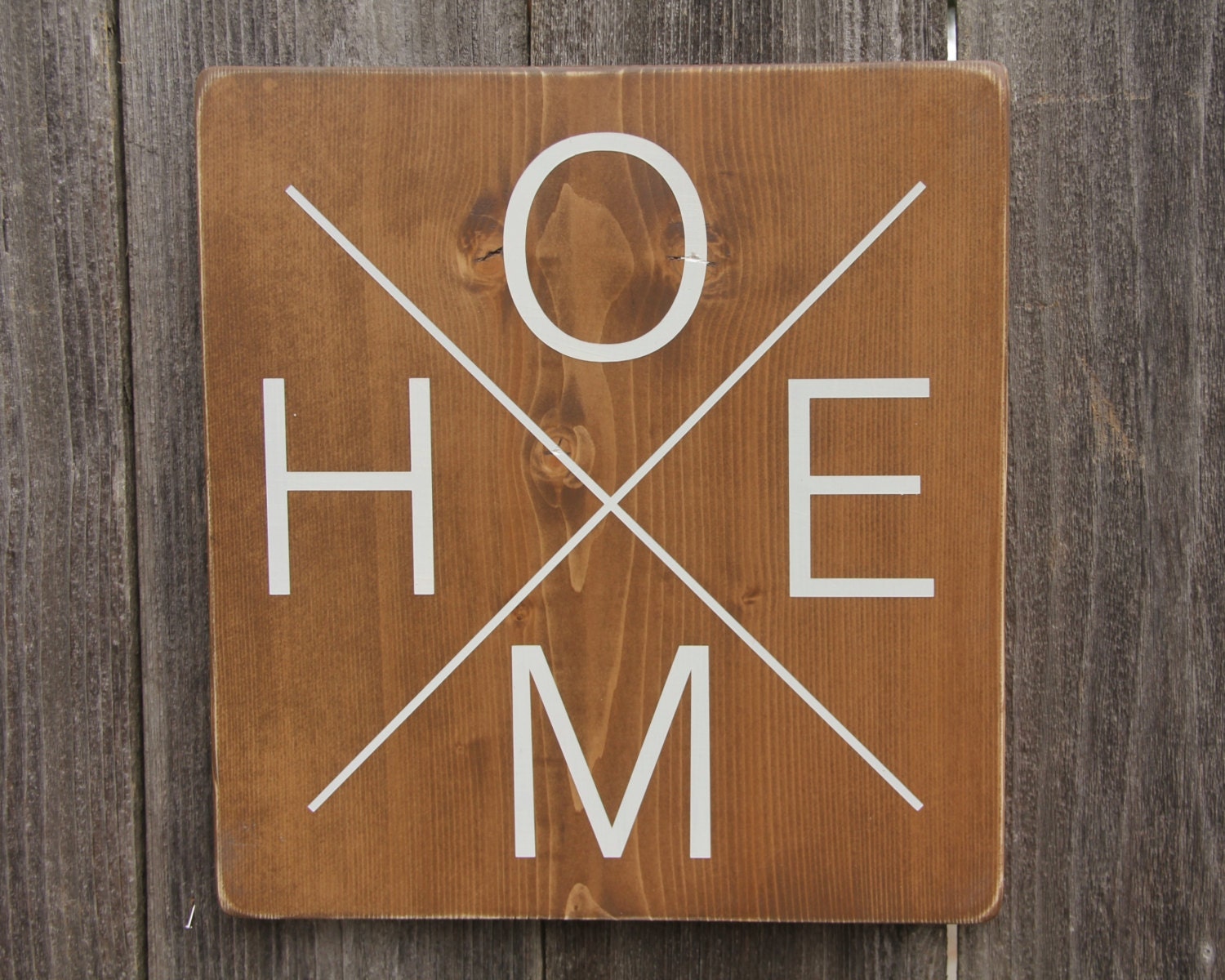 HOME Compass rustic hand painted wood sign farmhouse sign