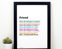Popular items for best friend poem on Etsy