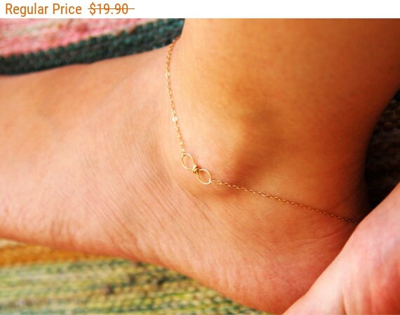 Infinity bracelet infinity anklet gold ankle bracelet by AAprill