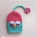 Crochet Pattern Owl Key Cosy keycover cozy uk or us crochet