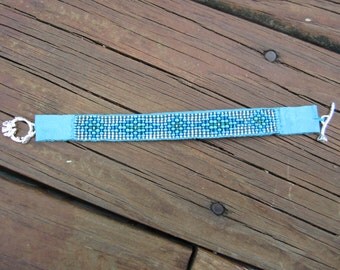 Diamond pattern with fox bracelet
