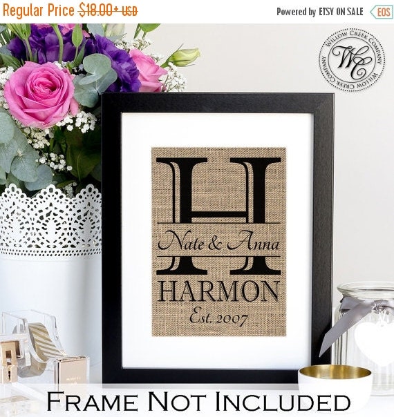 Farmhouse Decor / Burlap Monogram / by WillowCreekCompany on Etsy