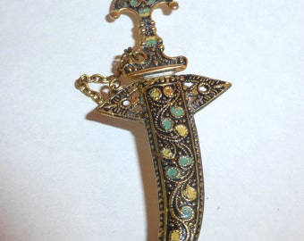 Dagger brooch | Etsy