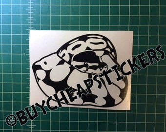 Ball Python Snake Decal/Sticker I Love Balls 4X4