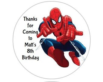 Spiderman label | Etsy