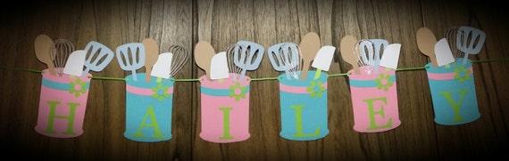 BANNER Cooking Party Banner Baking Party by CreationsbyColett