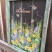 Welcome wild flowershand painted window screen