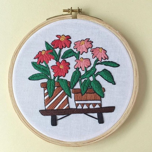 Contemporary Embroidery by SarahKBenning on Etsy