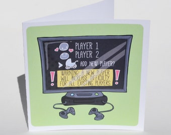 Geeky Birthday Card Level Up design sweet nerdy by SweetIngenuity