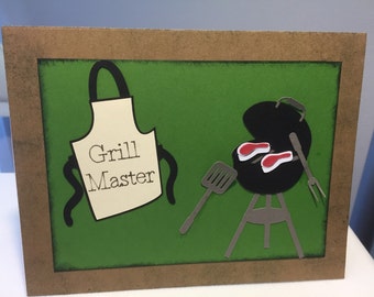 Grill birthday card | Etsy