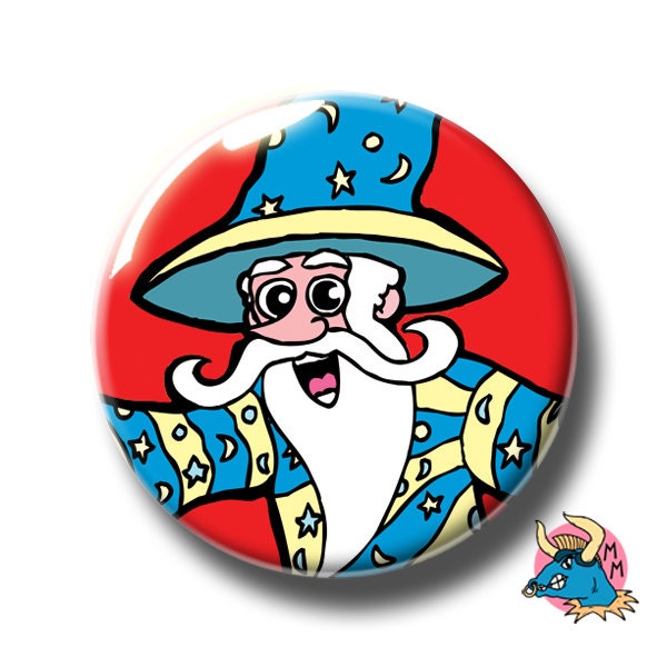 Wizard Badge. Magic Badge. Wizard Pin. Magician Pin. Pin