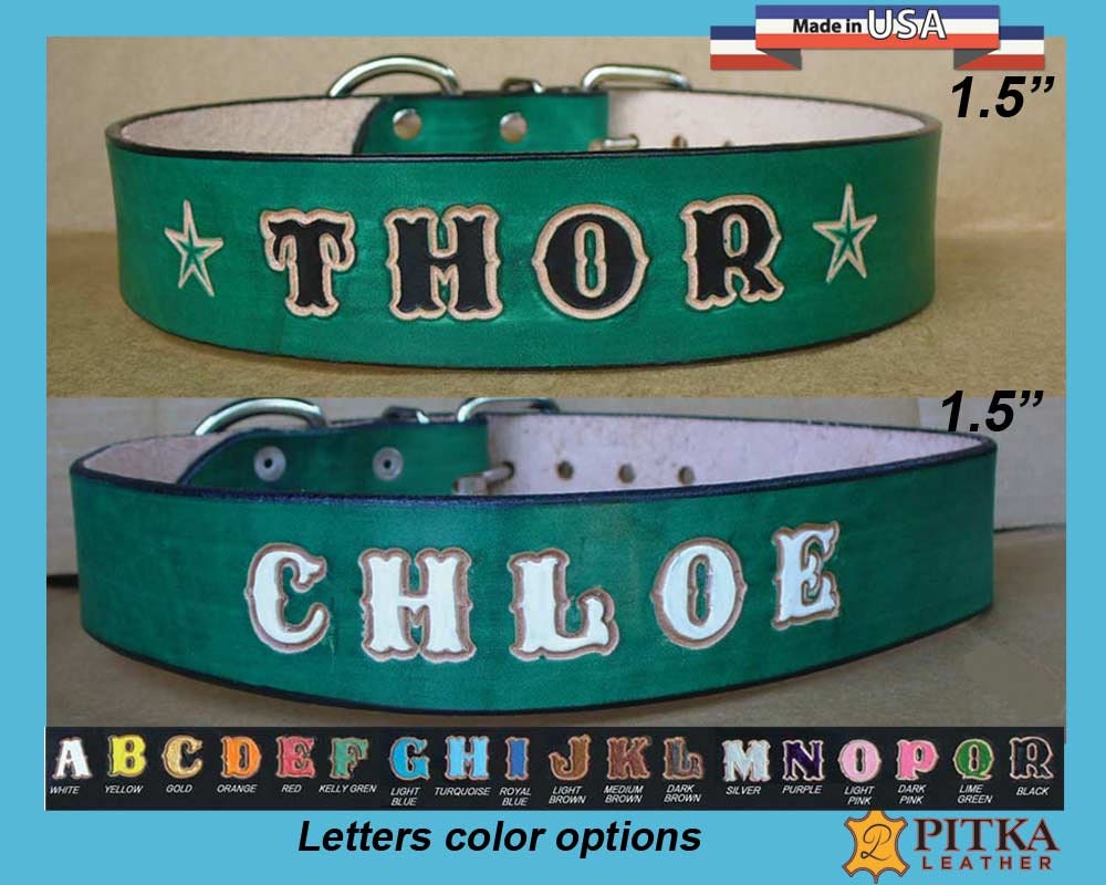 Extra Large Dog Collar Custom Leather Dog Collar Unique