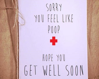 Rude get well card | Etsy
