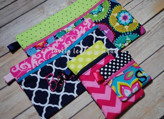 DIGITAL ITEM: ITH Zipper Pouch Embroidery Design Set 1