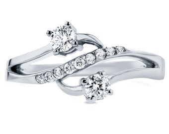 Two stone ring | Etsy