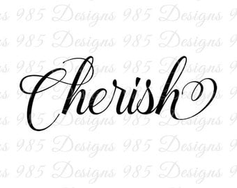 Word cherish | Etsy