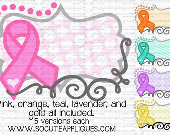 Pink ribbon svg | Etsy