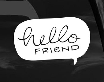 Items similar to Phone Decal - Permanent Phone Sticker Transfer - Hello ...