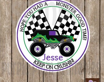 Monster truck tags | Etsy