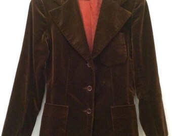 Brown velvet suit | Etsy