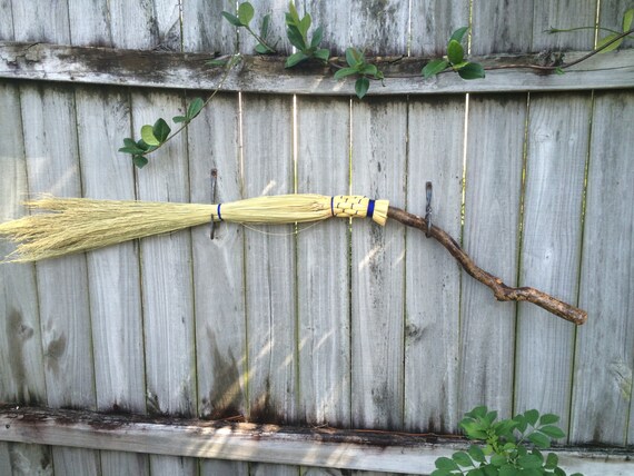 Curly Willow Braided Appalachian Broom Besom Artisan Broom