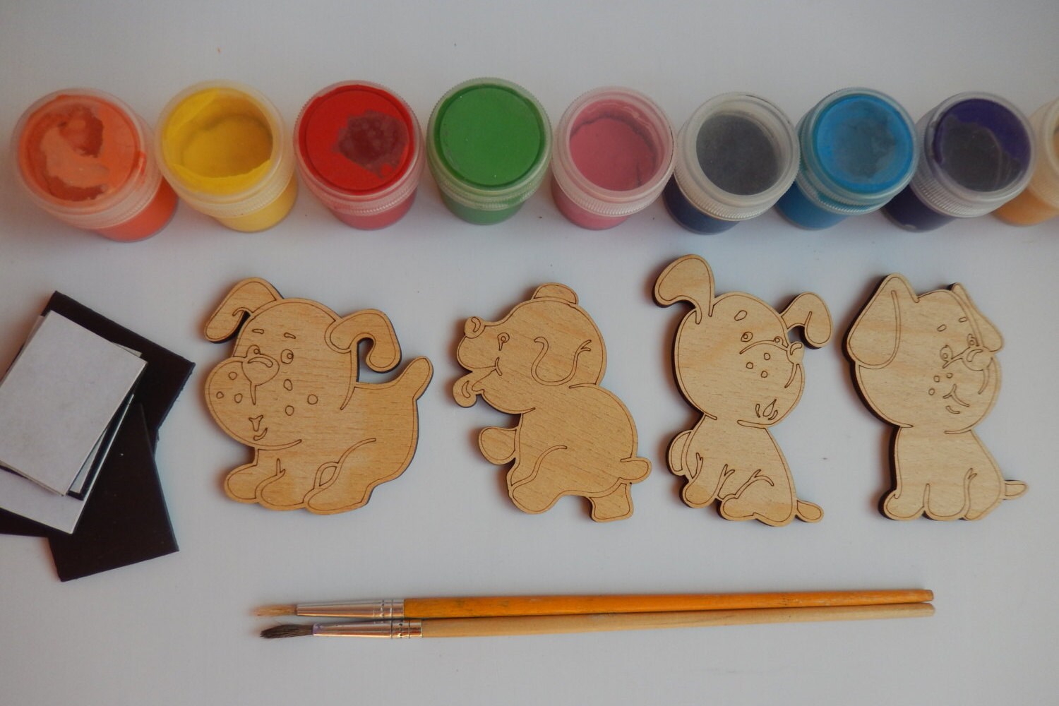 Cute Dog Cutouts Unfinished Wooden Cutouts for Kids'