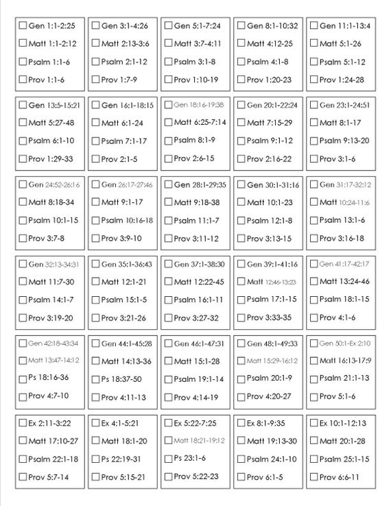 Printable Read The Bible In A Year Printable Read The Bible In A Year