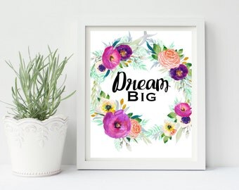 Dream big print | Etsy