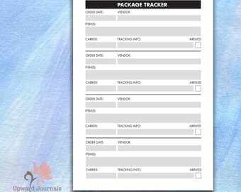 Printable Small Business Order Tracker Pages Clean and