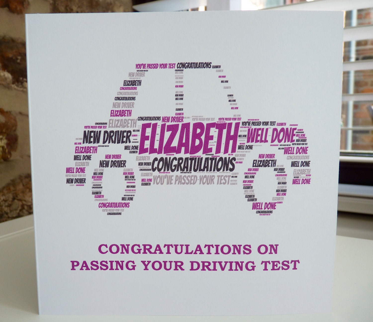 Personalised New Driver Card Congratulations on Passing your