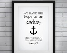 Unique nautical bible verse related items | Etsy