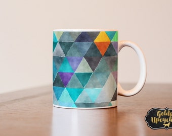 Geometric mug | Etsy