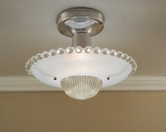 Vintage Western Ceiling Light 1940's OLD by VintageGlassLights