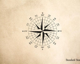 Compass rose stamp | Etsy