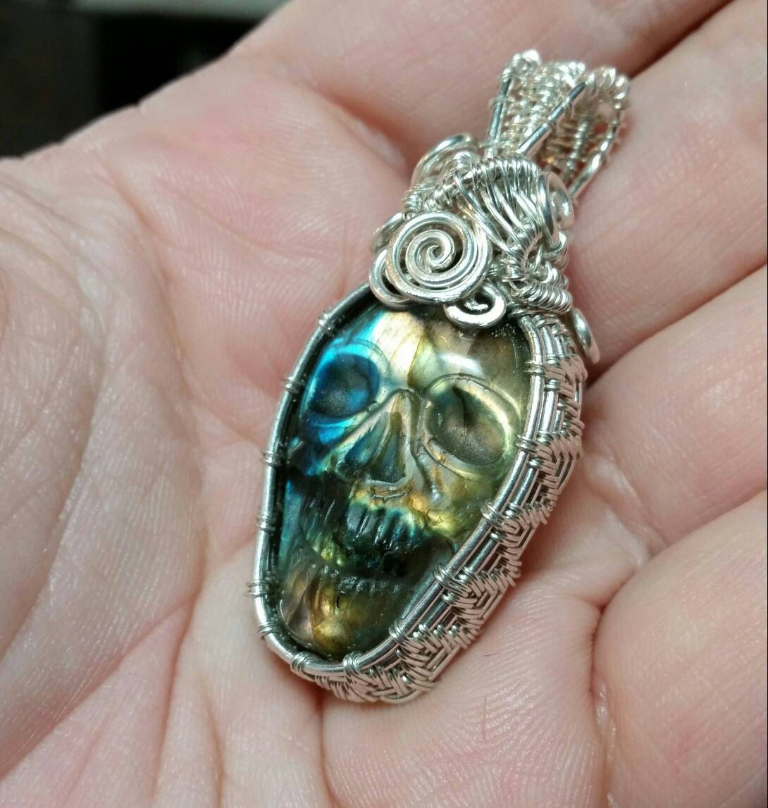 Labradorite Pendant Necklace | Silver Labradorite Necklace ...