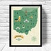 Ohio Map The buckeye state map original by ConsiderGraphics