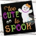 Too cute to spook Ghost Halloween Digital by Creativeapplique