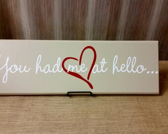 Hello love sign | Etsy