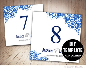 Purple Wedding Table CardPurple Table Card TemplateAubergine