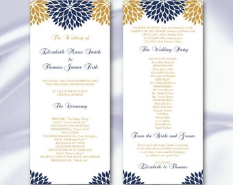 Unique reception program related items | Etsy